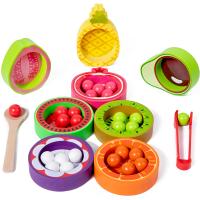 China Wooden Fruit Color Matching Bead Game Educational Toy - 24 PCS Carton, 15.5kg Packing Weight for sale