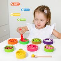 China Wooden Fruit Color Matching Bead Game Educational Toy - 24 PCS Carton, 15.5kg Packing Weight for sale