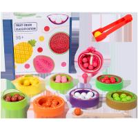China Wooden Fruit Color Matching Bead Game Educational Toy - 24 PCS Carton, 15.5kg Packing Weight for sale