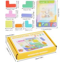 China Montessori Wooden Thinking Block Puzzle ADS-5 Educational Toy with 60 Pieces per Carton and 45.5×40×29cm Packaging for sale