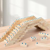 China Natural Wooden Children's Construction Building Blocks - 20.5kg Carton with 51×36.5×53.5cm Packing Size for sale