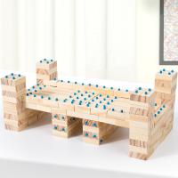 China Natural Wooden Children's Construction Building Blocks - 20.5kg Carton with 51×36.5×53.5cm Packing Size for sale