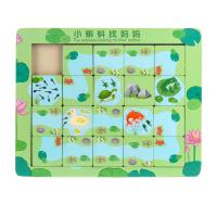 China Custom 3D Wooden Puzzle Board Game - Tadpole Looking for Mother Educational Toy with 48.5×31.5×39.5cm Packaging for sale
