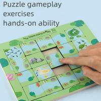China Custom 3D Wooden Puzzle Board Game - Tadpole Looking for Mother Educational Toy with 48.5×31.5×39.5cm Packaging for sale