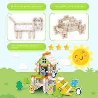 China MZL-34.5 Mortise and Tenon Building Blocks Educational Toy - 53×44×45 cm Carton, 36 Pieces per Pack for sale