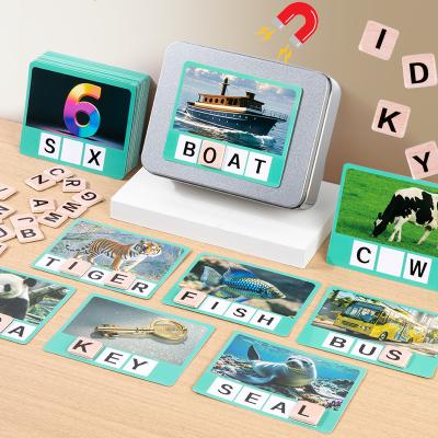 China BTE-9.5 Kids Alphabet Phonics Games Learning Set with 80 PCS Magnetic Letters and CVC Word Flash Cards for Toddlers for sale