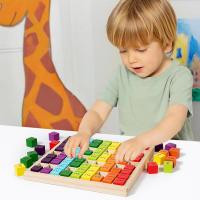 China Montessori 3D Jigsaw Puzzle Number Board with 99 Multiplication Table - CXL-8.5 Math Learning Toy for Kids for sale