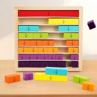 China Montessori Wooden Mathematics Set CXL-8 with Fraction Board, Addition Subtraction Blocks and Counting Number Toys for sale