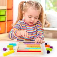 China Montessori Wooden Mathematics Set CXL-8 with Fraction Board, Addition Subtraction Blocks and Counting Number Toys for sale