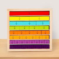 China Montessori Wooden Mathematics Set CXL-8 with Fraction Board, Addition Subtraction Blocks and Counting Number Toys for sale