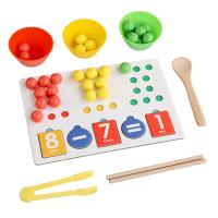 China YF-12 Wooden Number Cognitive Educational Toy with Clip Beads - 53×41.5×49cm Packing Size, 40 PCS per Carton for sale