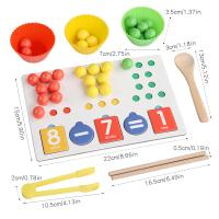 China YF-12 Wooden Number Cognitive Educational Toy with Clip Beads - 53×41.5×49cm Packing Size, 40 PCS per Carton for sale