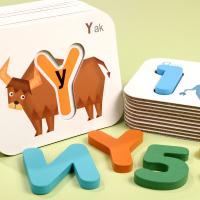 China BM-25 Wooden Alphabet Number Cognitive Education Matching Card 57×57×39 cm 32 kg Carton Educational Toy for sale