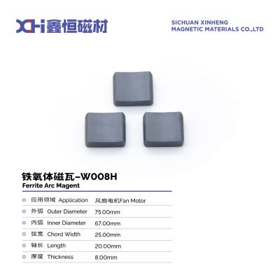 China Super Strong Wet Pressed Permanent Magnet Ferrite Ring For Fan Motor W1008H for sale