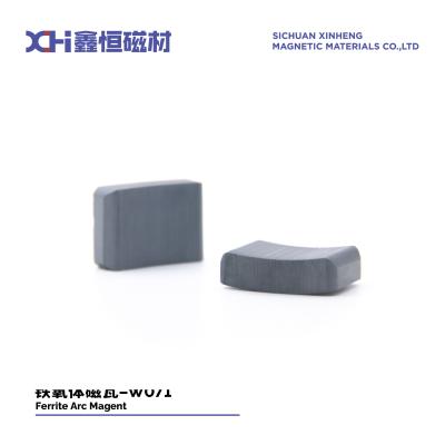 China High Density Wet Compression Molding Permanent Ferrite Magnet For Fan Motor W071 for sale