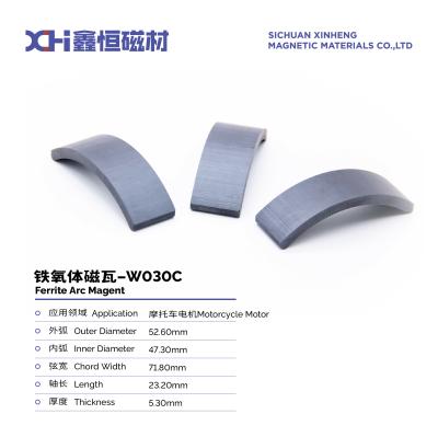 China 150 Tons Of Press Pressed Sintered Ferrite Magnet Used For Motorcycle Motors W030C for sale