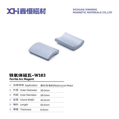 China 13-Hour High Temperature Sintered Permanent Magnet Ferrite For Motorcycle Motors W183 for sale