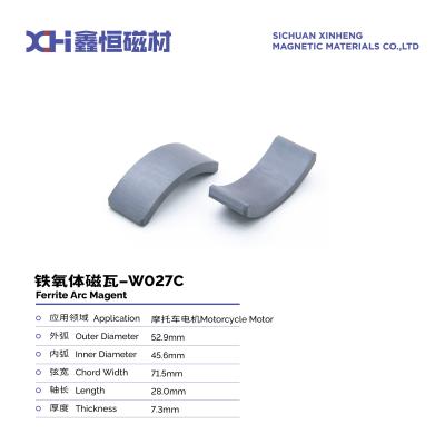 China Arc Segment DC Motor Anisotropic Sintered Ferrite Magnet For Motorcycle Motor W027C for sale
