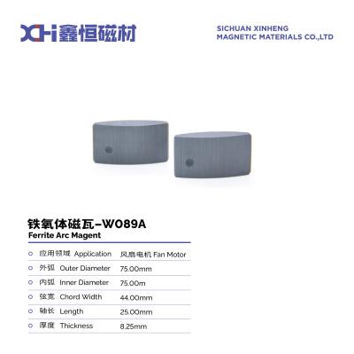 China Anisotropic High Temperature Sintered Permanent Magnet Ferrite For Fan Motors W089A for sale