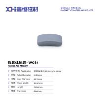 China Wet-Pressed High-Temperature Firing Ferrite Magnet Is Used In Motorcycle Motors W034 for sale