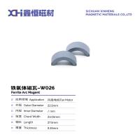 China Permanent Magnet Ferrite Sintered High Temperature Ferrite Arc Magnets For Fan Starter Motors W026 for sale