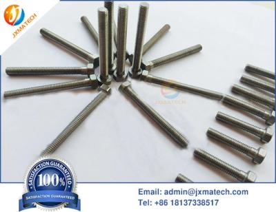 China Machined Heavy Tungsten Alloy Screws 16.85-18.85 G/Cc WNiFe WNiCu High Density Fasteners for sale