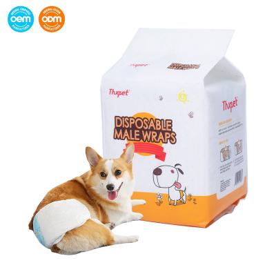 China Adjustable Velcro Disposable Dog Diapers - 5 Sizes XS to XL, 12-Pack with Custom Options for Male and Female Pets for sale