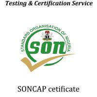 China Nigeria Certified SONCAP Certificate Standards Organisation Of Nigeria Conformity Assessment for sale