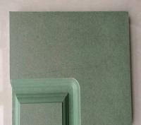 China EUDR E0 CARB P2 FSC HMR MDF Board Density Moisture Resistant Waterproof Green for sale