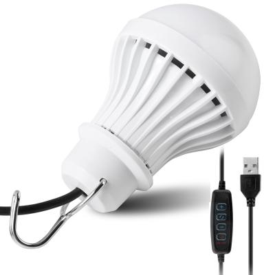 China USB LED Light Bulbs 5W 7W Dimmable 500LM Warm White 5V E-Commerce Lighting for sale