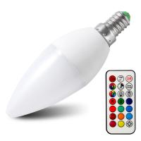 China RGB Dimmable Candle LED Bulb IP44 LED Home Light Bulbs E26 E27 for sale