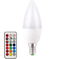 China RGB Color Smart LED Light Bulb IP44 Dimmable 3W 280lm E12 E14 E26 E27 AC85-265V for sale