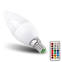 China RGB E14 Dimmable LED Light Bulb 3W 280lm AC85-265V 1.4x4.3 Inch for sale