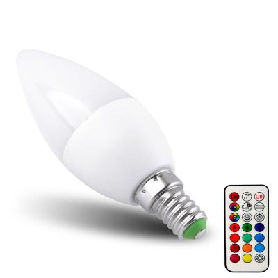 China RGB E14 Dimmable LED Light Bulb 3W 280lm AC85-265V 1.4x4.3 Inch for sale