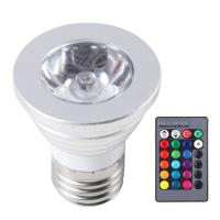 China RGB Color Changing LED Spotlight Bulb 3W 280LM Indoor Aluminum E12 E14 E27 Gu10 for sale