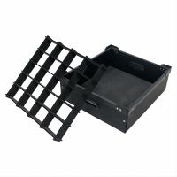 China Black Corrugated Plastic Crates Flame Retardant  Custom Color Divider Moving Box for sale