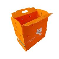 China Corrugated Turnover Box Animal Moving Pet Cages plastic corrugated foldable boxes for sale