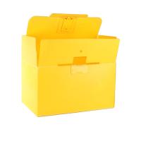 China Yellow Corrugated Plastic Turnover Box Hollow Pp Carton Waterproof Packing Bin for sale