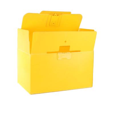 China Yellow Corrugated Plastic Turnover Box Hollow Pp Carton Waterproof Packing Bin for sale