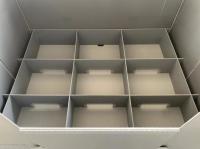 China 555 X 415MM Plastic Turnover Box PP Sleeve Pallet Container Honeycomb Sheet Boarding for sale