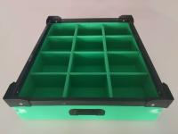 China Green Plastic Storage Dividers Fire Resistant Compartment Plastic Containers Anti Static for sale