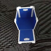 China Reusable Plastic Moving Shipping Totes Box blue corrugated bins for warehouse for sale