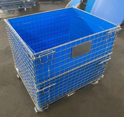 China Blue Turnover Box PP Hollow Sheet Corrugated Plastic Storage Bins for sale