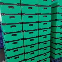 China 50kg Corrugated Plastic Moving Boxes Crates Hollow Sheet Turnover Box Plastic Crate Storage Boxes for sale