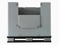 China Heavy Duty HDPE Logistic Transportaion Storage Foldable Collapsible Plastic Pallet Box for sale