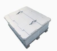 China Collapsible Stackable Plastic Pallet Sleeve Box with Lid for Storage and Logistics for sale
