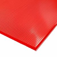China Red Plastic Hollow Sheet with UV Coating and UL94 V-0 Flame Retardant Performance for sale