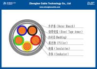 China Armoured 0.6/1KV Five & Muil Cores  Copper conductor XLPE insulated （AL/CU/PVC/XLPE/STA/NYBY/N2XBY） for sale