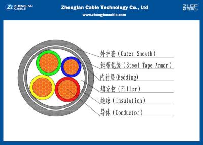 China Nominal Section：3x16/10~3x400/185mm² Armoured LV 3+1 Cores Power Cable (CU/XLPE/STA/NYBY/N2XBY) for sale