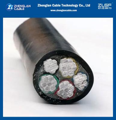 China Aluminum Core Pvc Insulated Pvc Sheathed LV Power Cable 1kv 4x50+1x25mm2 for sale